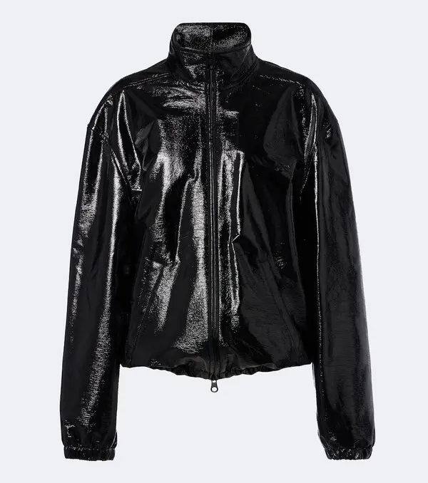 COURREGES Vinyl Blouson Jacket - Black