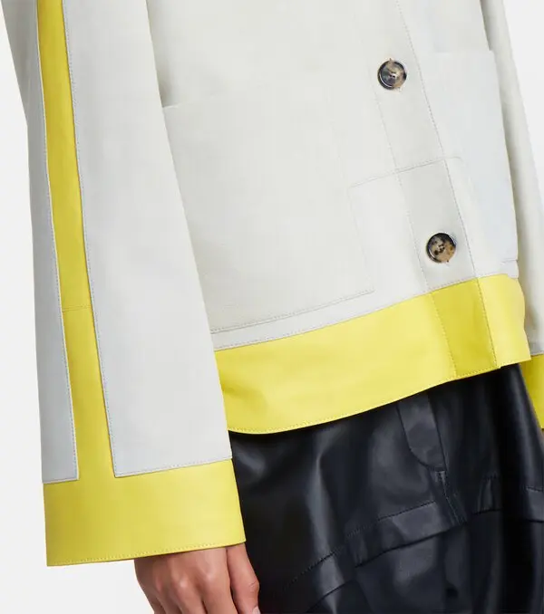 Loewe Suede And Leather Trimmed Jacket - Beige