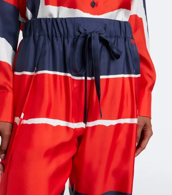 Loewe Printed Silk Twill Wide-leg Pants