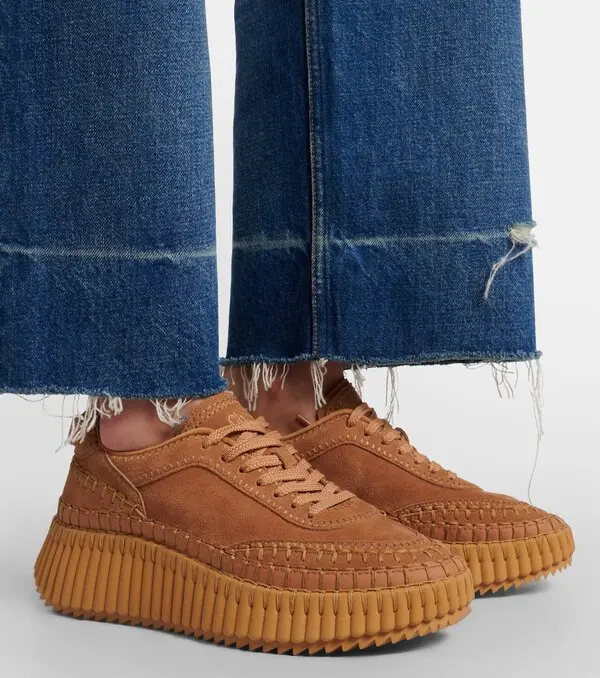Chloé Nama Suede Platform Sneakers