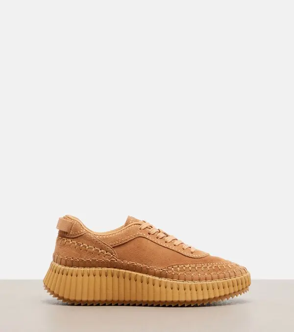 Chloé Nama Suede Platform Sneakers