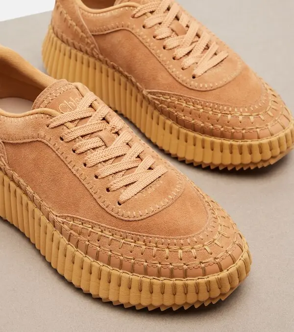 Chloé Nama Suede Platform Sneakers