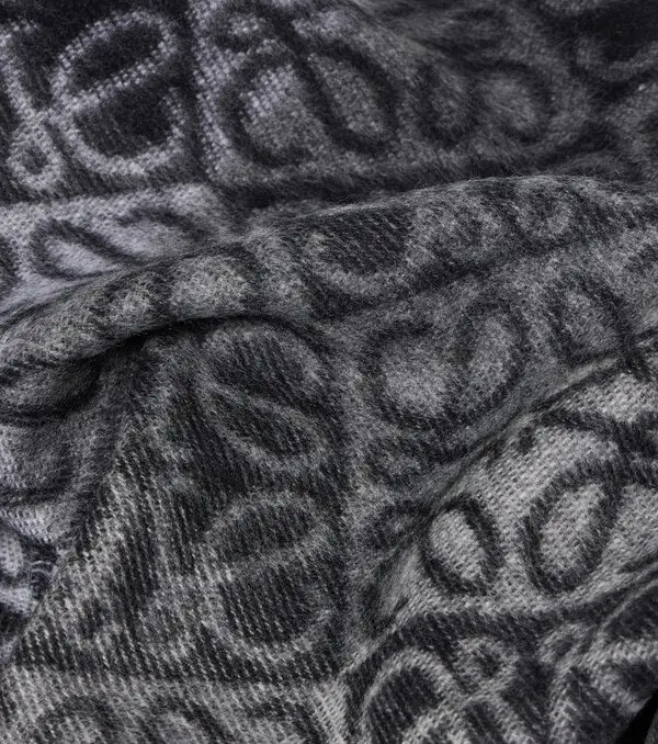 Loewe Anagram Wool And Cashmere Scarf
