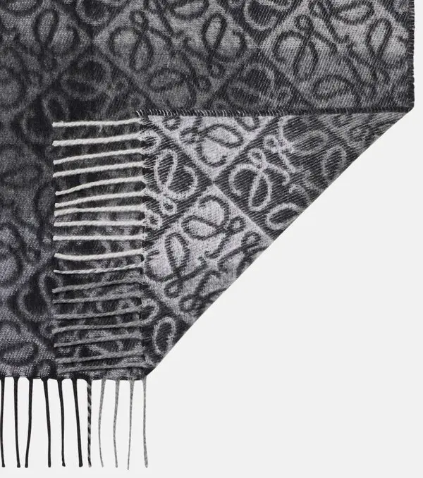 Loewe Anagram Wool And Cashmere Scarf