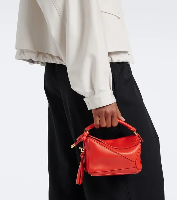 Loewe Puzzle Featherlight Mini Top-handle Bag - Orange