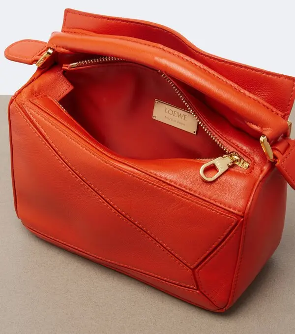Loewe Puzzle Featherlight Mini Top-handle Bag - Orange