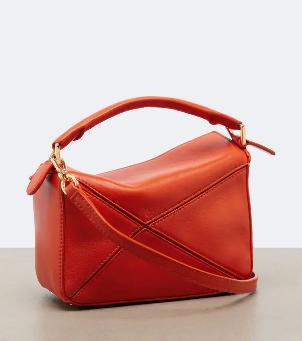 Loewe Puzzle Featherlight Mini Top-handle Bag - Orange