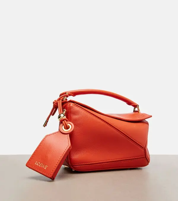 Loewe Puzzle Featherlight Mini Top-handle Bag - Orange