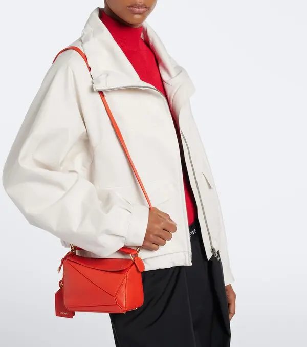 Loewe Puzzle Featherlight Mini Top-handle Bag - Orange