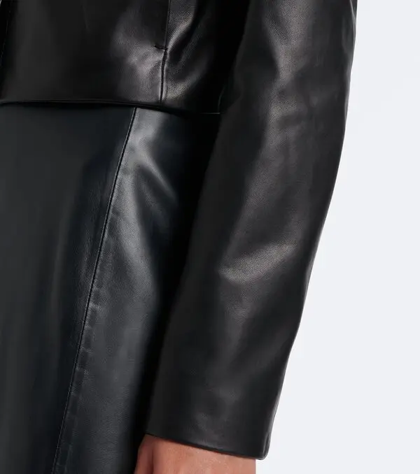 Vince Cropped Leather Jacket