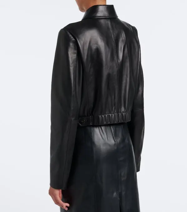 Vince Cropped Leather Jacket