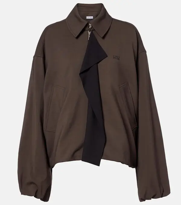 Loewe Double L Paneled Blouson Jacket - Brown