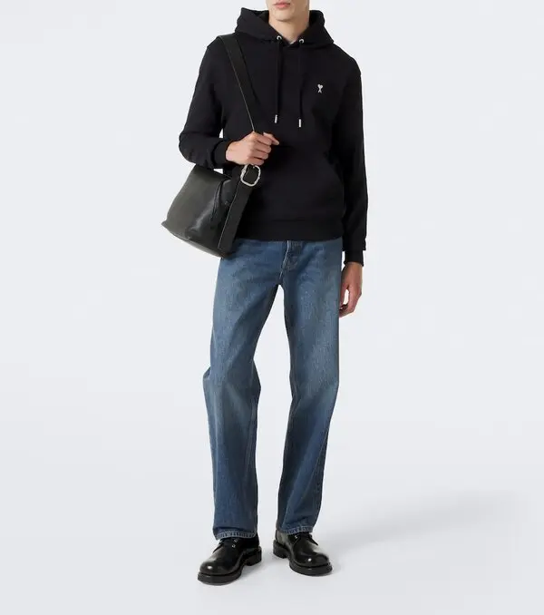 AMI Paris De Cœur Cotton Jersey Hoodie