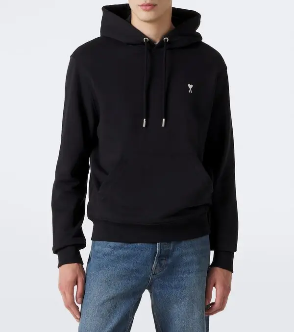 AMI Paris De Cœur Cotton Jersey Hoodie