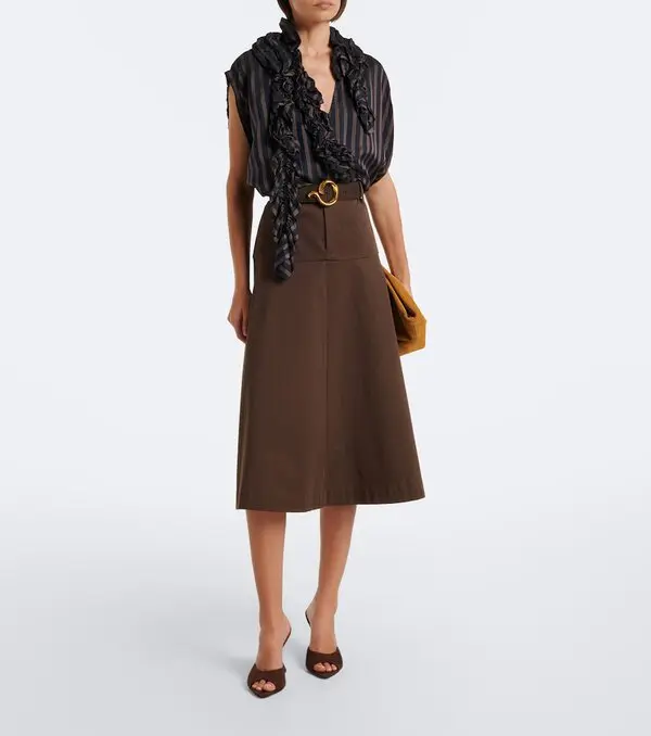 AQUAZZURA Bisous Wedge Suede Mules - Brown