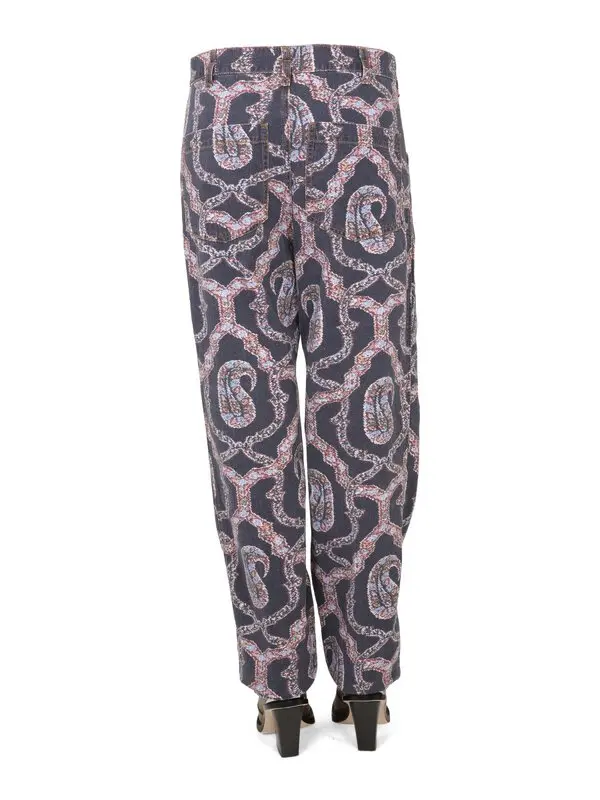 Etro Paisley Print Denim Pants - Multicolor