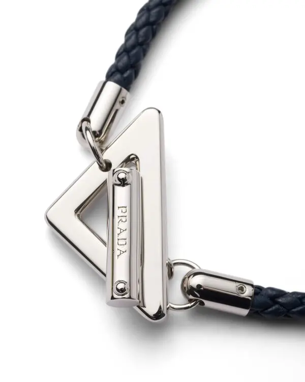 Prada Braided Nappa Leather Bracelet