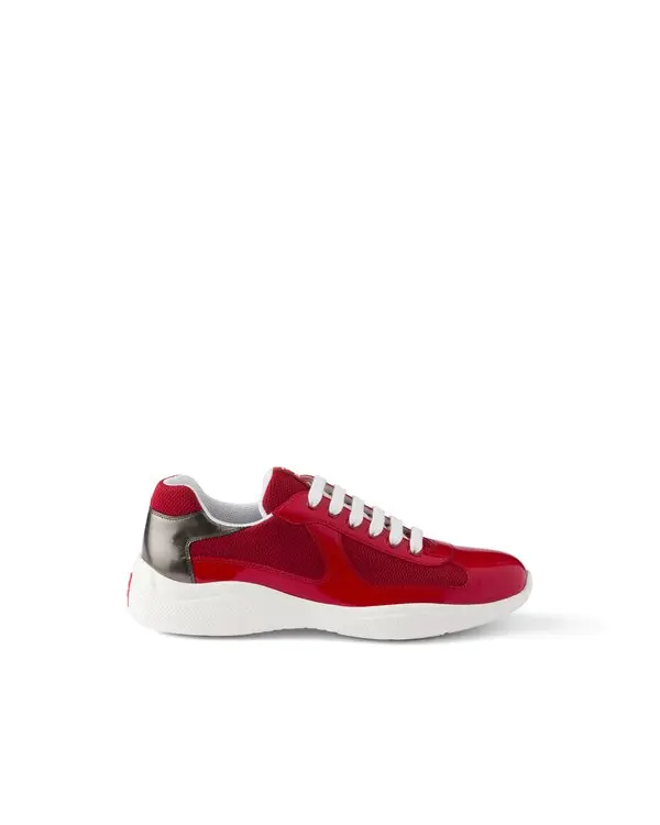 Prada Patent Leather And Technical Fabric America's Cup Sneakers