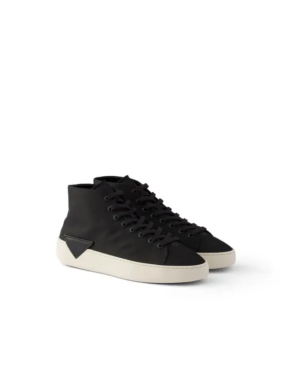 Prada High-top Re-nylon Sneakers - Black