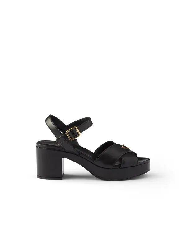 Prada Nappa Leather Platform Sandals