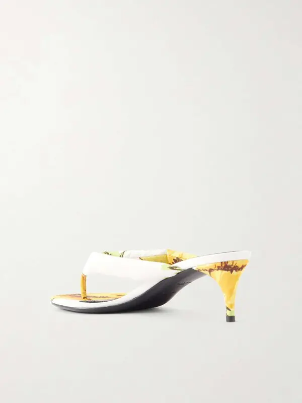 Alaïa Tong 55 Patent Leather-trimmed Sandals