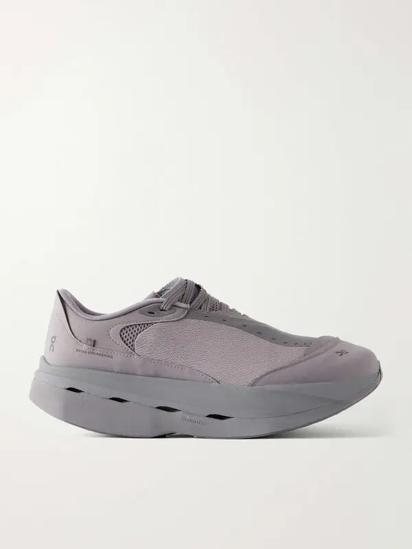 On Post Archive Faction Cloudbloom Next Shell And Mesh Sneakers - Dark Gray