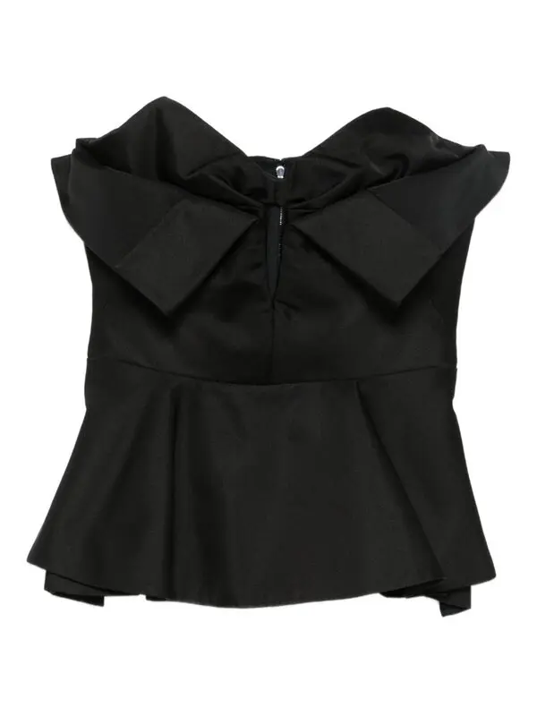 Alexander McQueen Off-shoulder Silk Top With Bow Detail