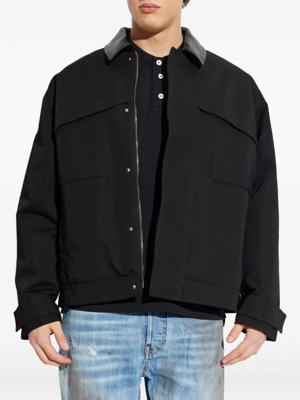GOLDEN GOOSE Padded Jacket With Leather Collar