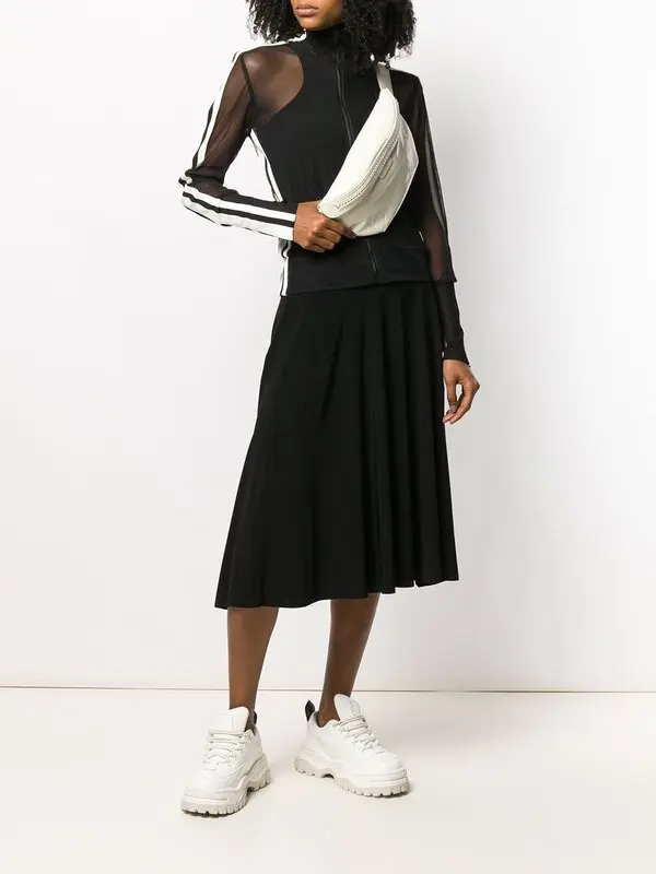 Norma Kamali Flared Jersey Midi Skirt