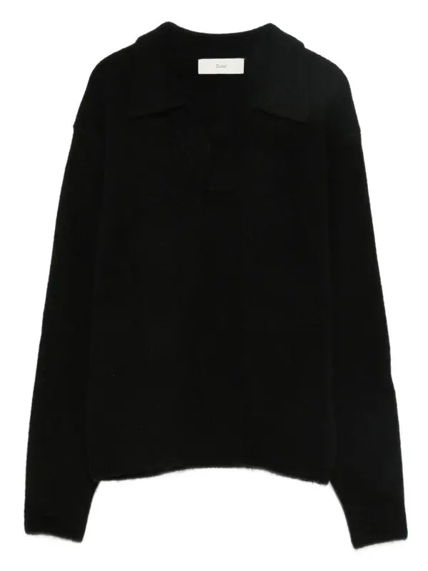 DUNST Wool Blend Polo Sweater