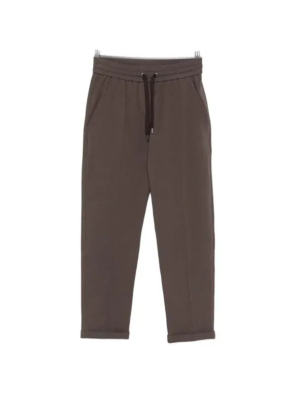 Brunello Cucinelli Cotton Drawstring Trousers