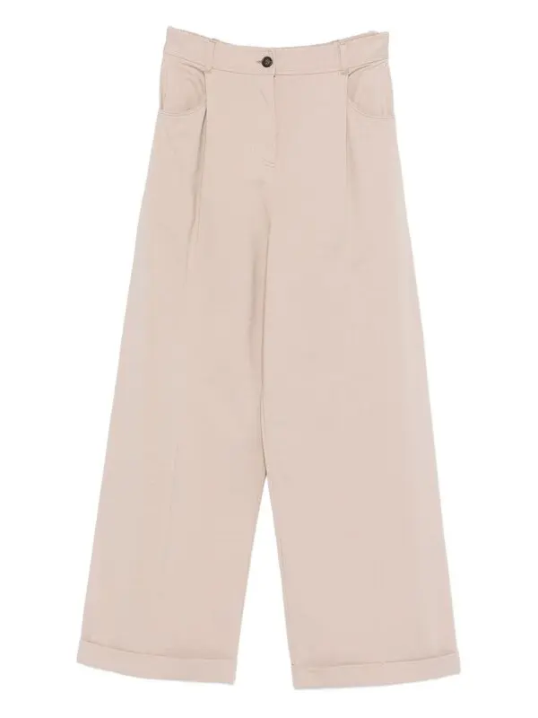 Brunello Cucinelli Cotton Trousers With Button Closure