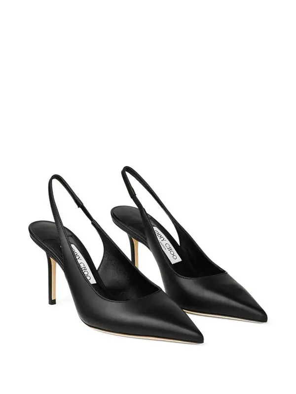 JIMMY CHOO Love Leather Slingback Pumps - Black