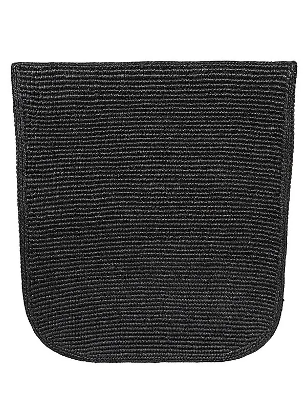 THE ROW Lori Raffia Tote Bag - Black