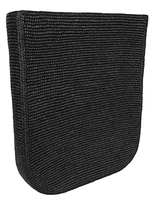 THE ROW Lori Raffia Tote Bag - Black