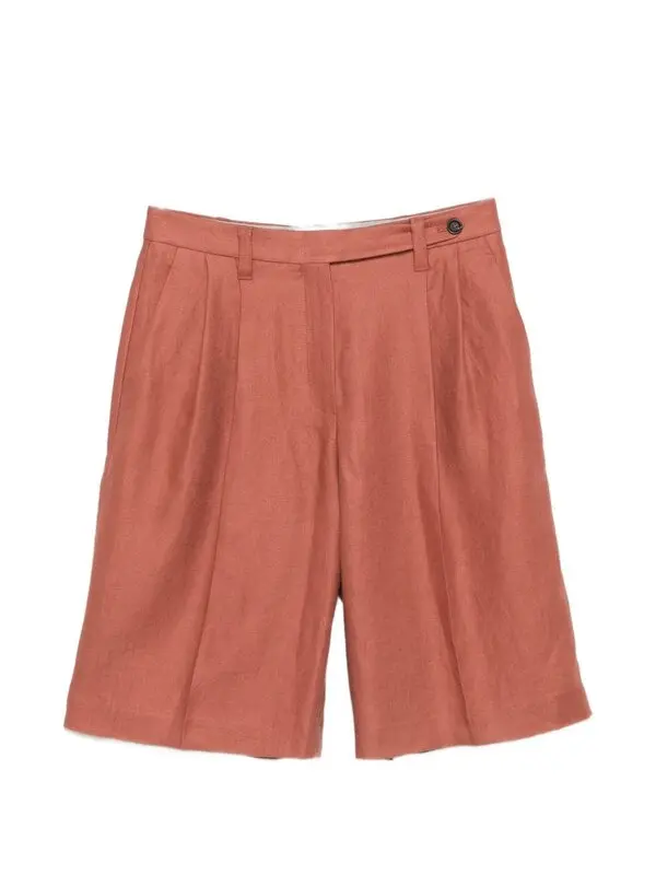 Brunello Cucinelli Pleated Linen Shorts