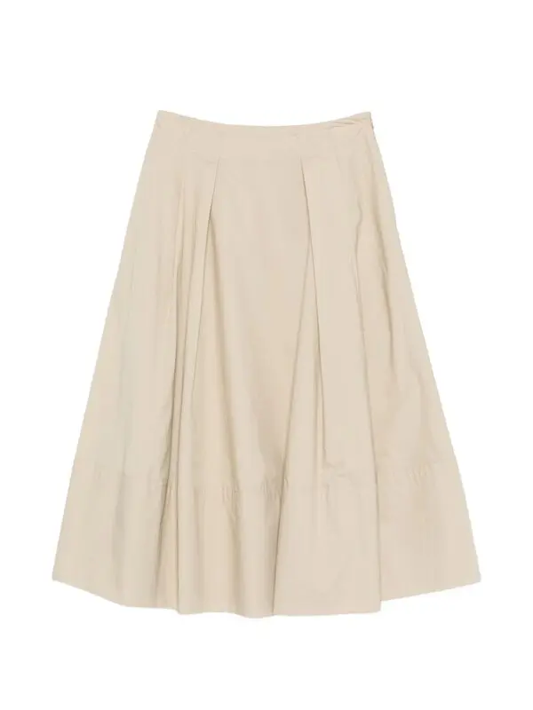 Woolrich Cotton Pleated A-line Skirt