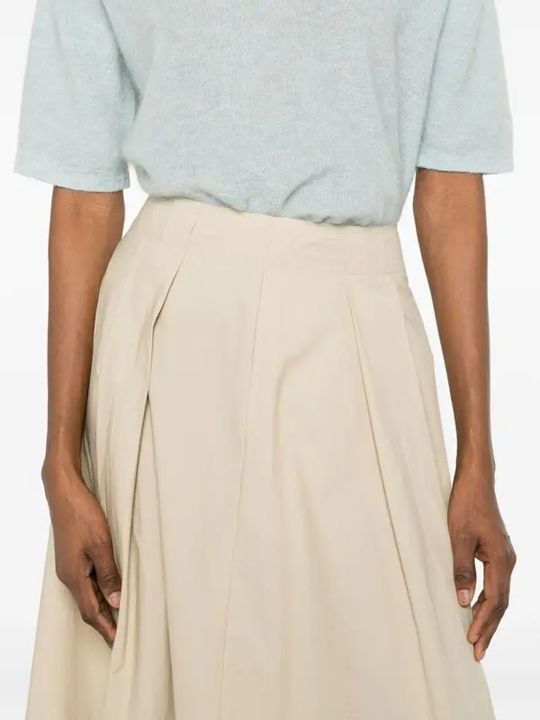 Woolrich Cotton Pleated A-line Skirt