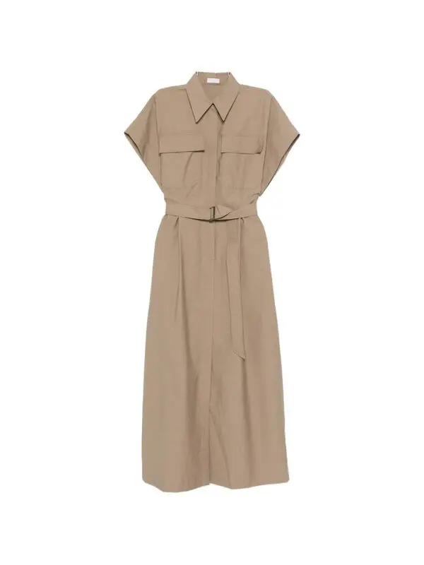 Brunello Cucinelli Cotton Maxi Dress With Belt