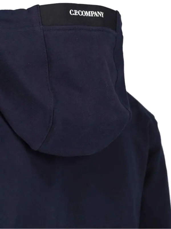C.P. COMPANY Cotton Hoodie With Kangaroo Pocket And Logo Detail