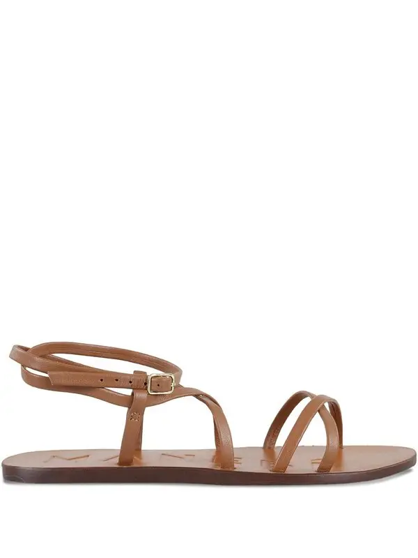 Manebí Leather Flat Sandals With Strappy Design