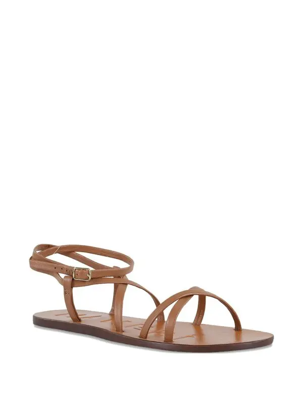 Manebí Leather Flat Sandals With Strappy Design