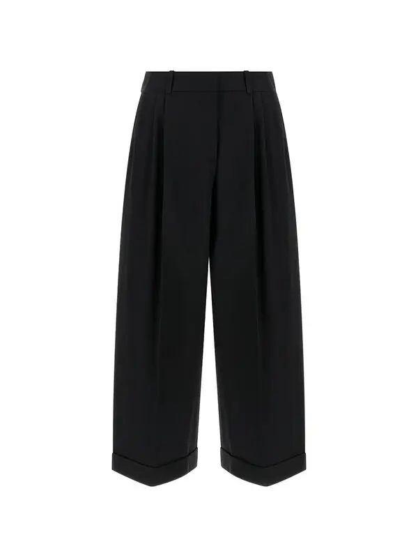 THE ROW Lior Wool Trousers - Black