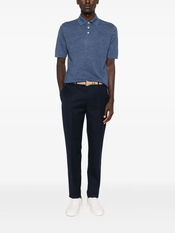 Brunello Cucinelli Linen And Cotton Blend Polo Shirt