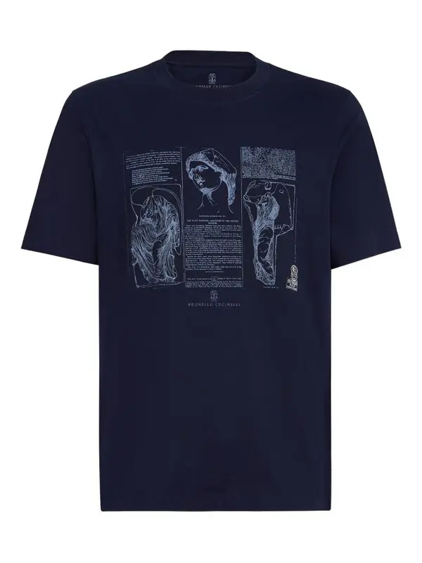 Brunello Cucinelli Printed Cotton T-shirt