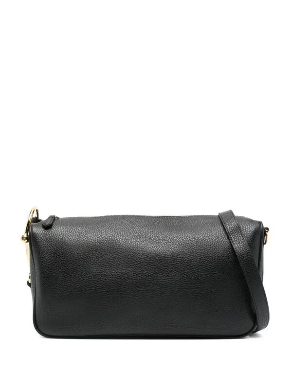 Gucci Half Horsebit Medium Leather Shoulder Bag - Black