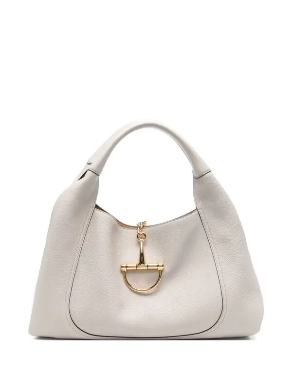 Gucci Softbit Leather Shoulder Bag - White