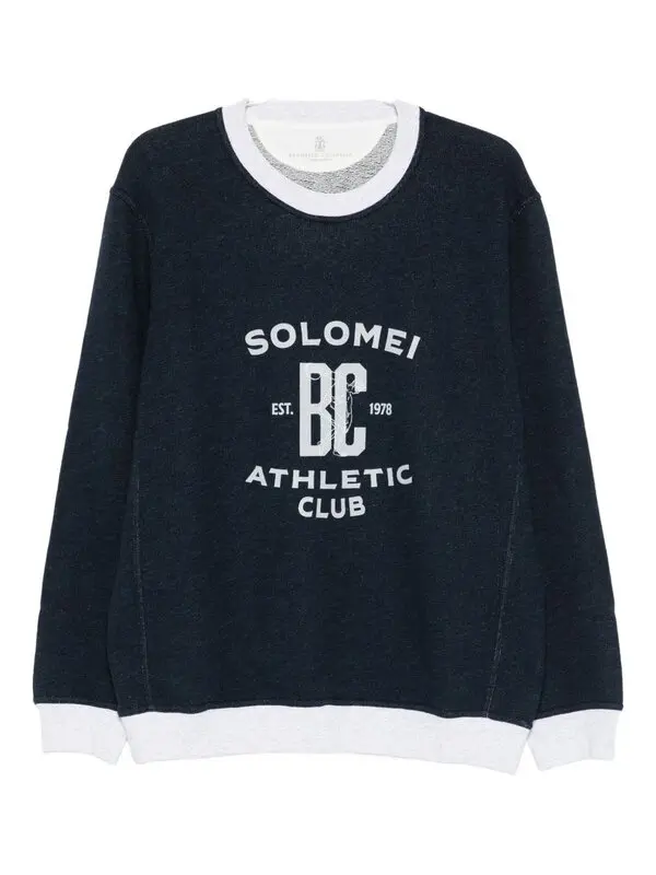 Brunello Cucinelli Logo Cotton Sweatshirt