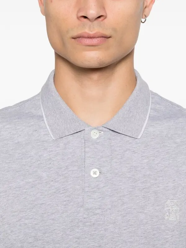 Brunello Cucinelli Logo Cotton Polo Shirt