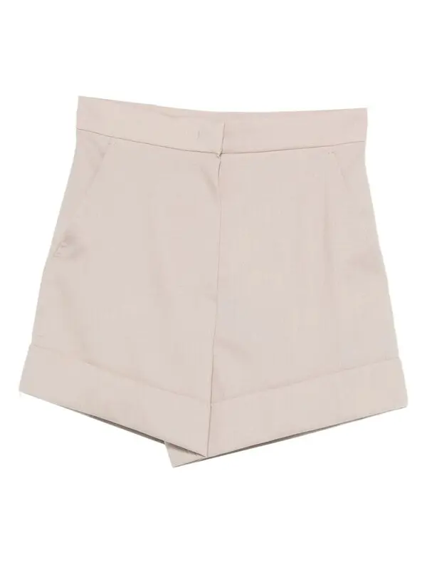 Max Mara Wool Shorts With Cuffed Hem